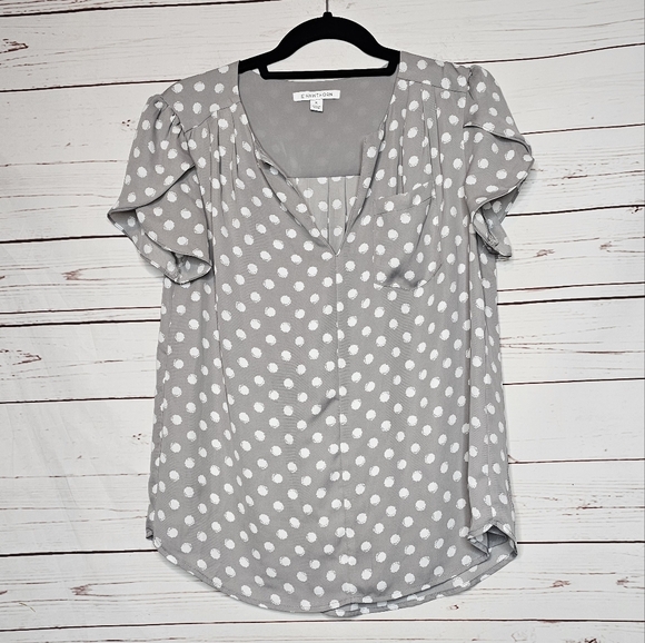 41 Hawthorn | Tops | Stitch Fix 4 Hawthorn Polka Dot Ruffle Sleeve Top ...